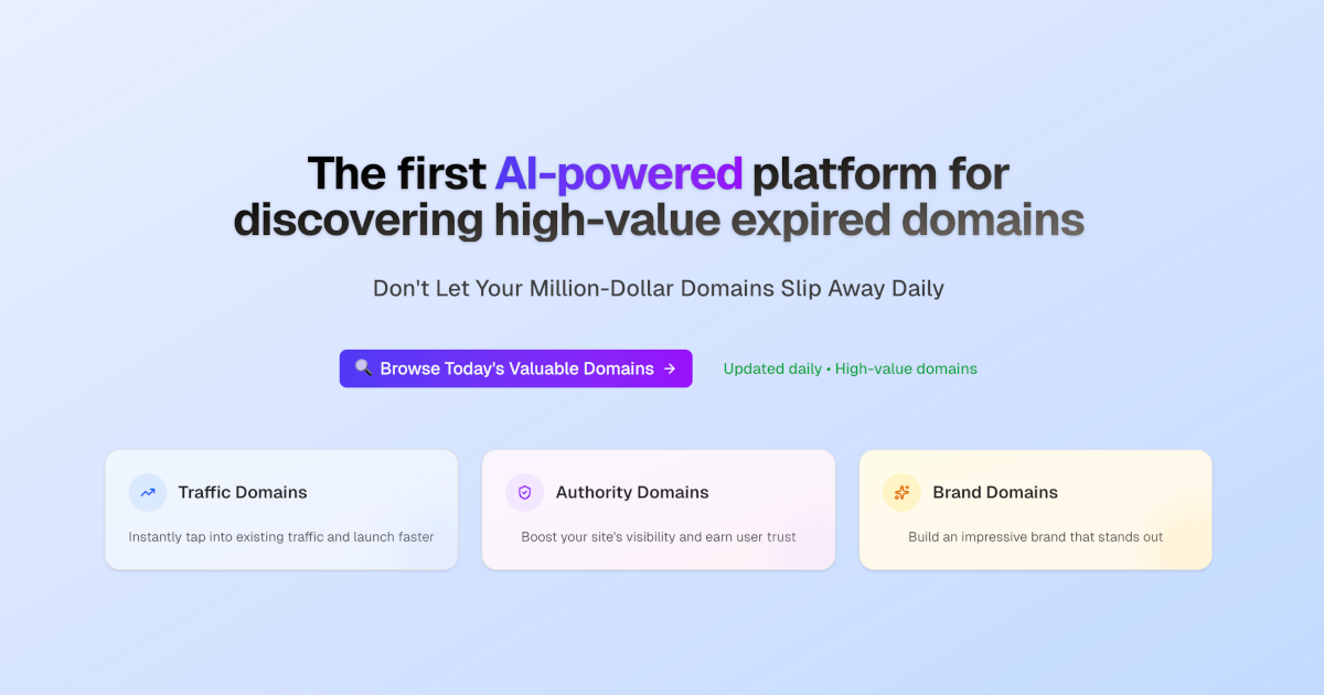 PendingDelete.Domains - The first AI-powered platform for discovering ...